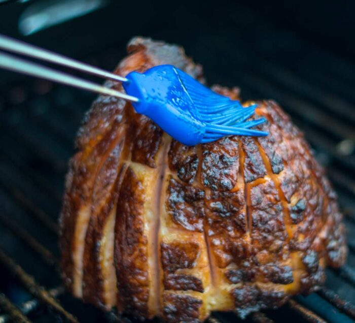 Maple Bourbon Glazed Grilled Ham | Umami