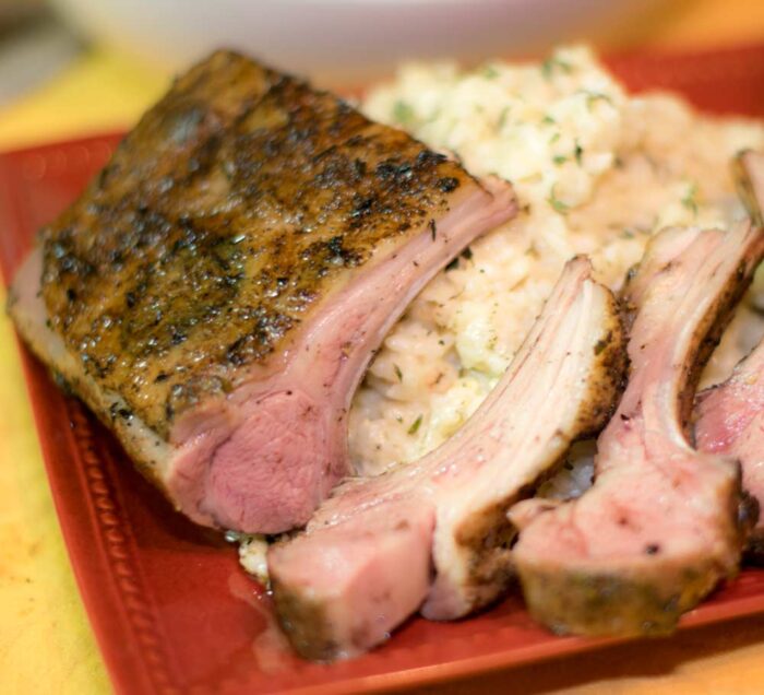 Sous Vide Rack of Lamb with Rosemary and Garlic